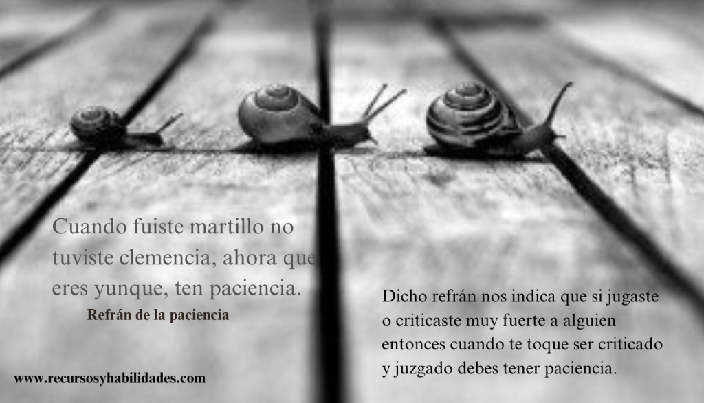 Aforismo de la paciencia